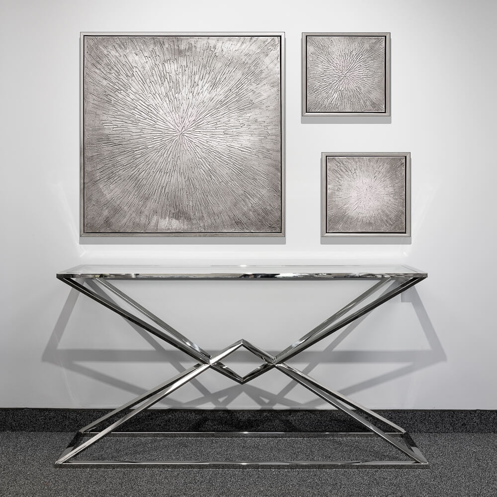 Pyramid Console Table - Chrome – Living Expressions Furniture